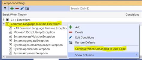 C Visual Studio 2019 Remote Debugger Not Breaking On Exceptions