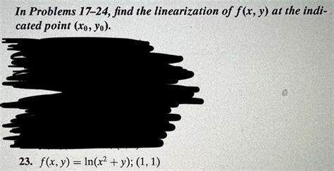 Solved In Problems 17 24 Find The Linearization Of Fxy Solved In Problems 17 24 Find The Linearization Of Fxy