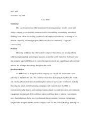 Case IBM Docx MGT November Case IBM Summary This Case Dives Into How IBM