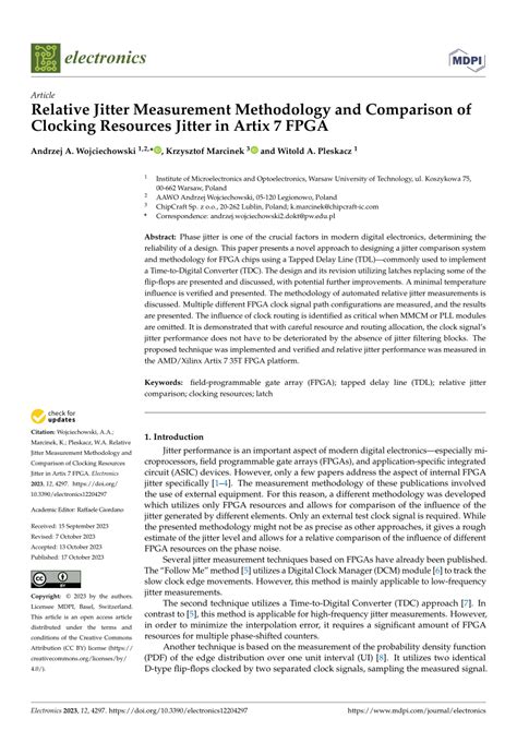 pdf relative jitter measurement methodology and comparison of