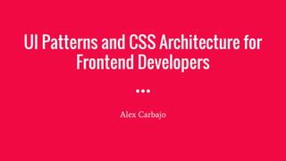 CSS Architecture 101 PDF Web Development Internet