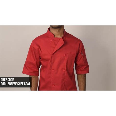 Chef Uniforms Chef Code Cool Breeze Chef Coat With Short Sleeves And