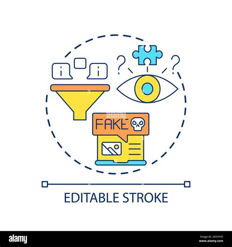 Fake News Detection Concept Icon Stock Vector Image And Art Alamy
