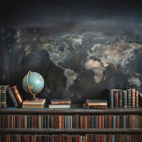 Blackboard Map Globe Back To School Backdrop Dbd7 88 Dbackdrop