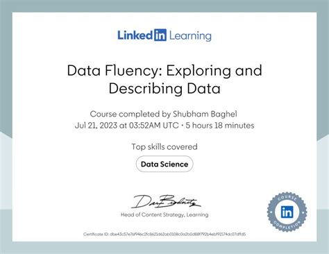 Shubham Baghel On Linkedin Certificate Of Completion
