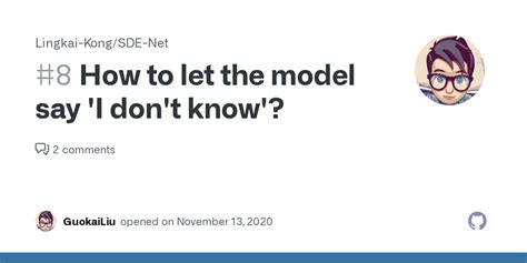 how to let the model say i don t know · issue 8 · lingkai kong sde