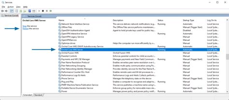How To Manage The Orchid Core VMS Services In Windows Orchid Recorder Installation Guide 23 9