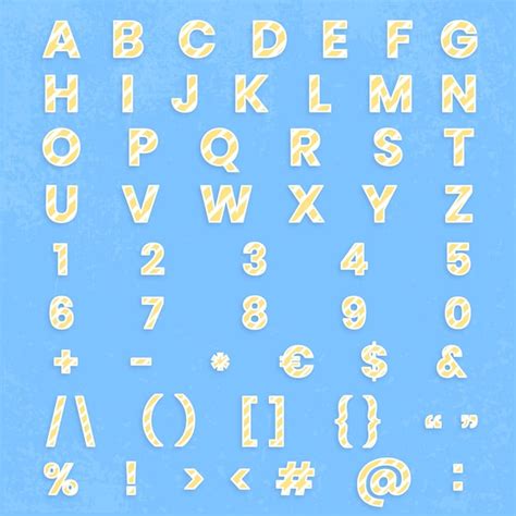Free Vector Letter Number Sign Set Vector
