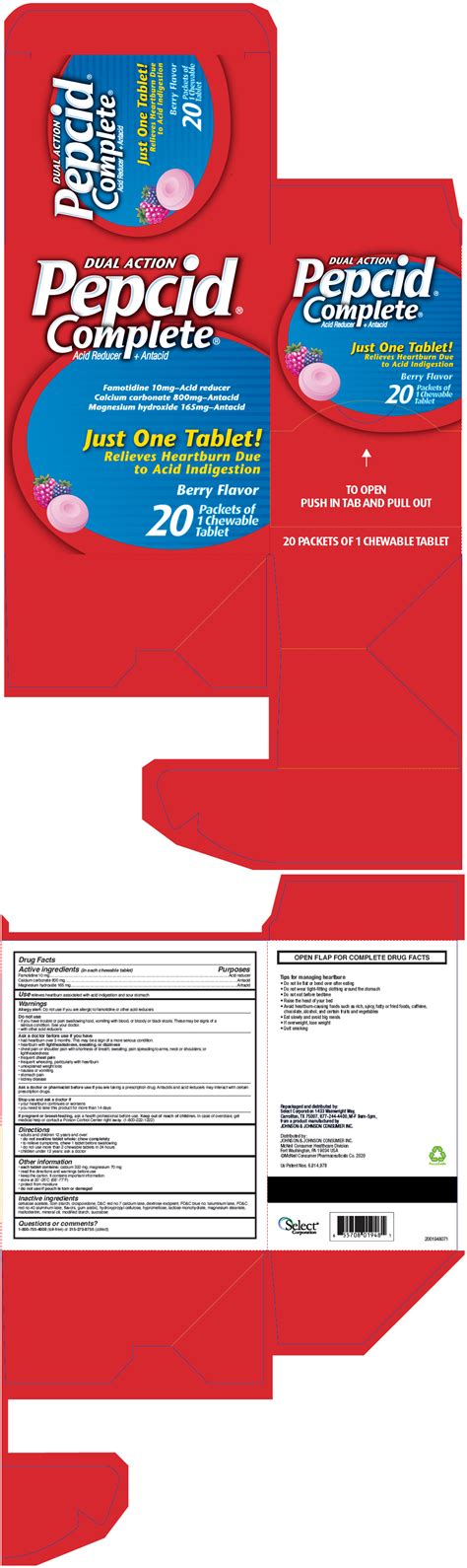 Pepcid Complete Famotidine Calcium Carbonate And Magnesium Hydroxide