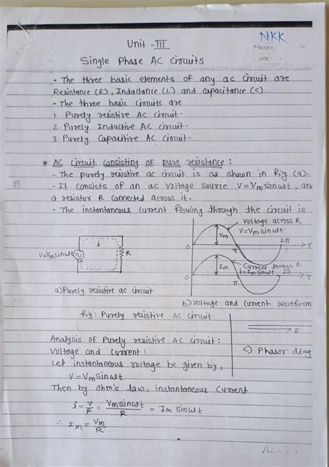 SOLUTION Single Phase Ac Circuit Notes Studypool