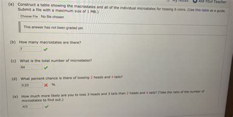 Solved A Ask Your Teacher Construct A Table Showing The