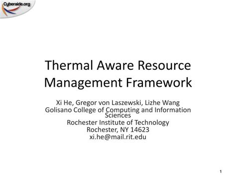 Ppt Thermal Aware Resource Management Framework Powerpoint