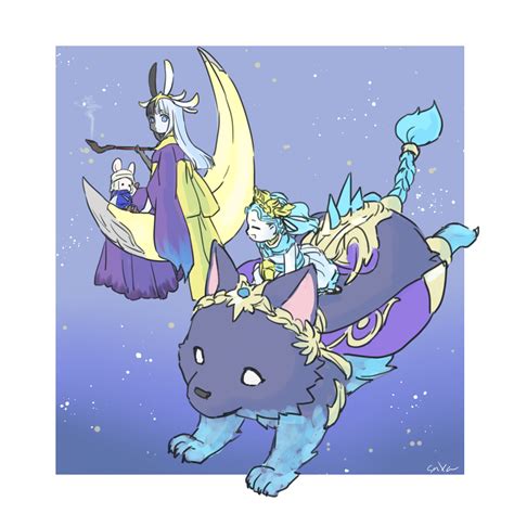 Tsukuyomi Loporrit Menphina And Dalamud Final Fantasy And More Drawn By Saku Ff Danbooru