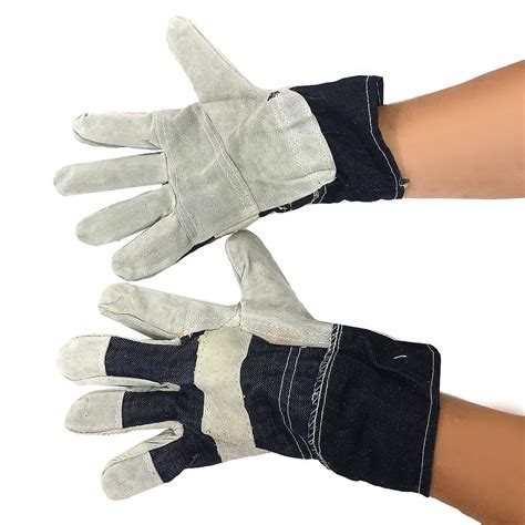 Impa 190109 Leather Palm Jean Working Gloves Mill Marine Pte Ltd