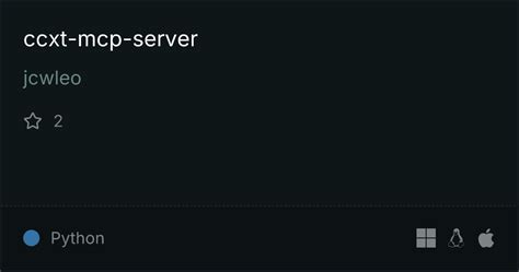 Ccxt Mcp Server Glama