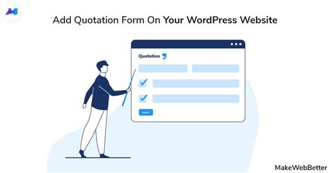 how to create request a quote form for wordpress website