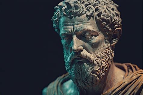 Premium Photo Philosopher Statue By Generative Ai