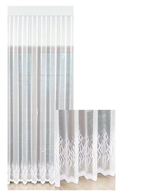 Firany Z Taśmą Lekka Styl Grecki Tiul Firana Haftowana Na Dole Sz