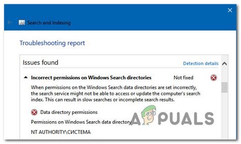 Incorrect Permissions On Windows Search Directories 5 Solutions