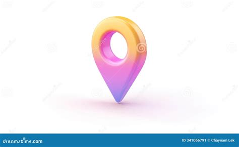 3d Cartoon Map Pointer Icon Stock Illustration Illustration Of Location Cartoon 341066791