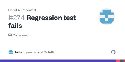 Regression Test Fails Issue OpenFAST Openfast GitHub