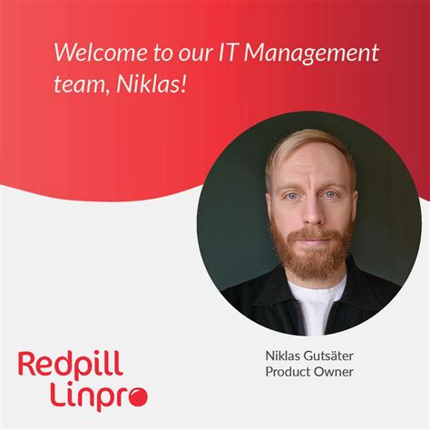 Redpill Linpro On Linkedin Redpilllinpro Newcolleague Productowner Itmanagement