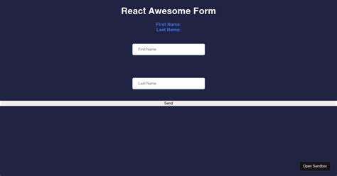 React Awesome Form Examples Codesandbox