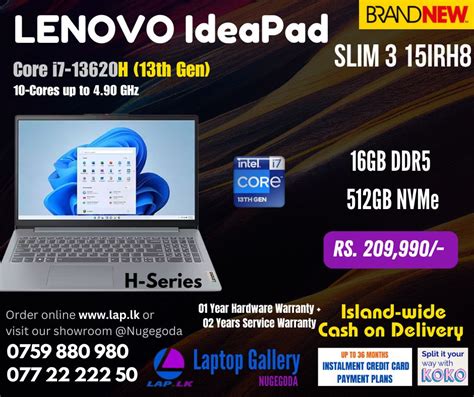 Brand New Lenovo Ideapad Slim Core I H Th Gen Fullhd Gb Ddr Gb Nvme