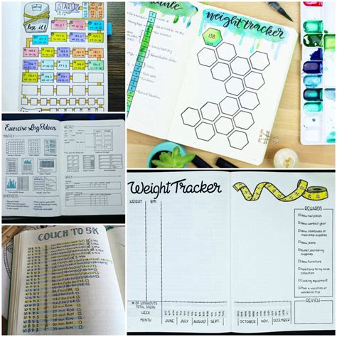 Bullet Journal For Weight Loss 12 Pages For Smashing Fitness Goals