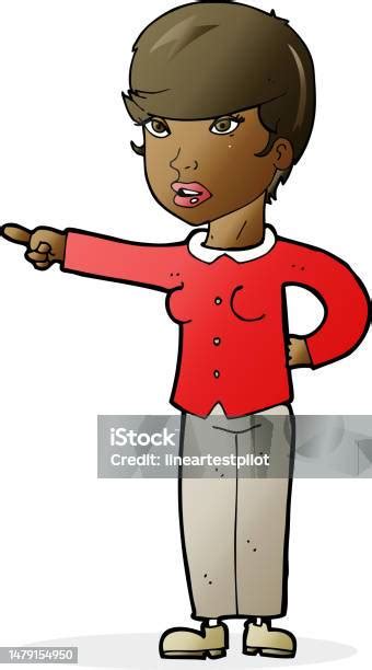 말풍선이 있고 손으로 가리키는 여성 손가락 다양한 비난 가리키기에 대한 스톡 벡터 아트 및 기타 이미지 가리키기 낙서 드로잉 등장인물 Istock