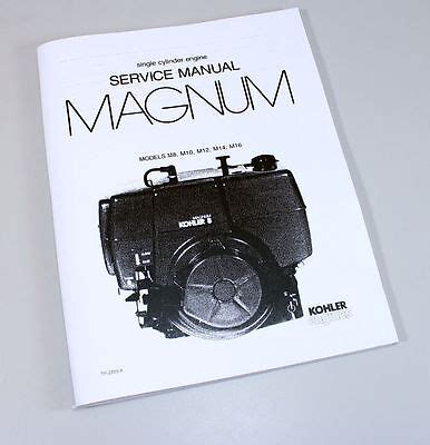 Kohler Magnum M8 M10 M12 M14 M16 Single Cylinder Gas Engine Service ...