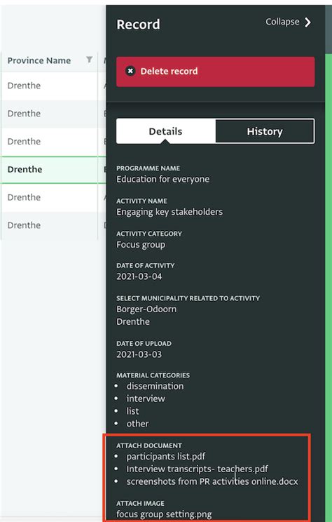 Creating An Inventory Of Qualitative Content In An Activityinfo