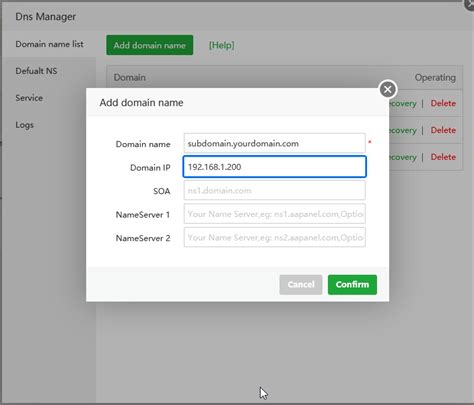 How To Manage Dns Page 2 Aapanel Free Hosting Control Panel One