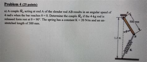 solved problem 4 25 points a a couple m acting at end a