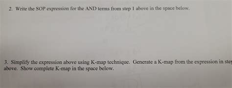 Solved Table · Using The Truth Table Below Write The And