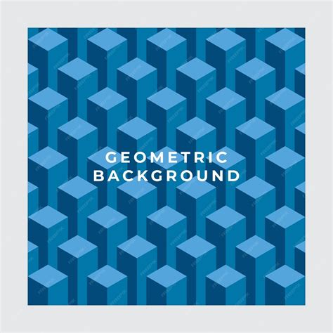 Premium Vector Abstract Geometric Background Seamless Cube Pattern Blue Color