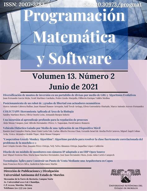 Vol 13 Núm 2 2021 Junio De 2021 Programación Matemática Y Software