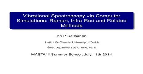Pdf Vibrational Spectroscopy Via Computer Simulations Raman Smr2626handsonweek2