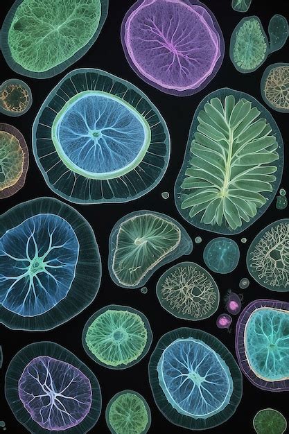 Plant Cells Viewed Via A Microscope Generative Ai Premium Ai Generated Image