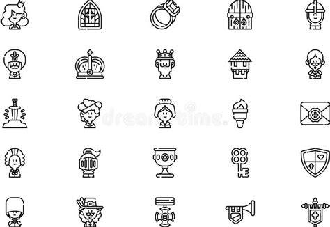 Royalty Icons Collection Is A Vector Illustration With Editable Stroke Stock Vector