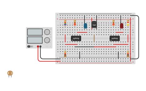 Circuit Design Rangkaian Sensor Suhu Tinkercad
