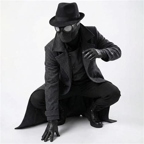 Spider Man Noir Cosplay Jacket Wool Trench Coat Movie Cosplay Coat