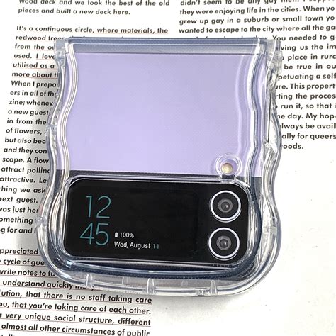 아울러마켓 Z플립6입고 몽글 웨이브 물결 투명 갤럭시 Z플립 케이스