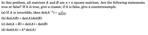solved in this problem all matrices a and b are n x n