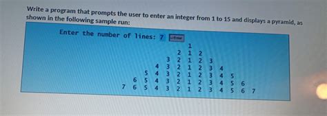 Solved Jenter Write A Program That Prompts The User To Enter