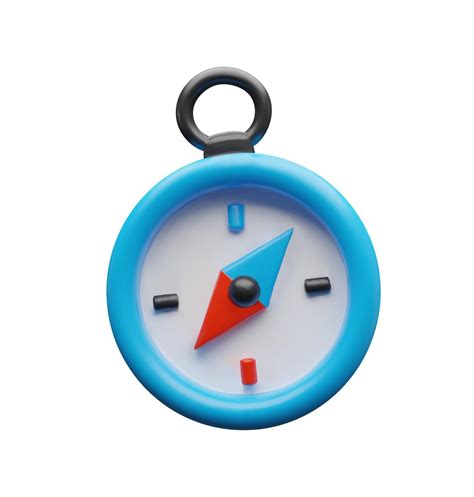 3d Compass Three Dimensional Illustration Direction To The North
