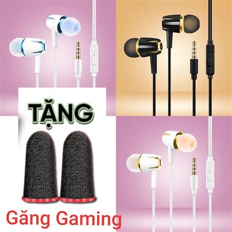 Tai Nghe Gaming tặng găng tay Có Dây Nhét Tai Chơi Game Chống Ồn Có Mic Cho PC điện thoại