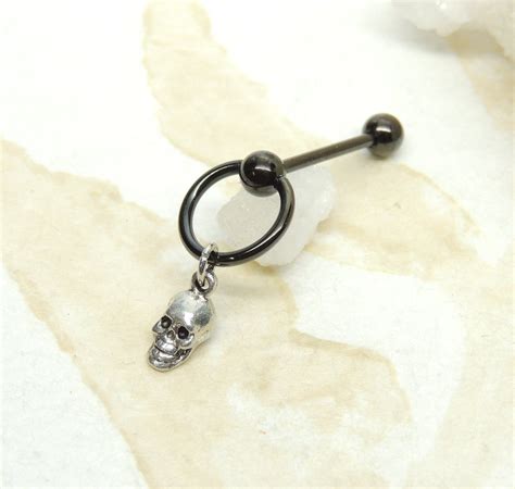 Skull Dangle Vch Vertical Clitoral Hood Piercing 14g Vch Bar Intimate