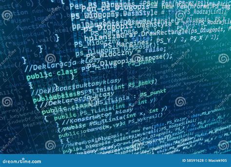 Programming Coding Source Code Screen Stock Photo Image Of Computer Display