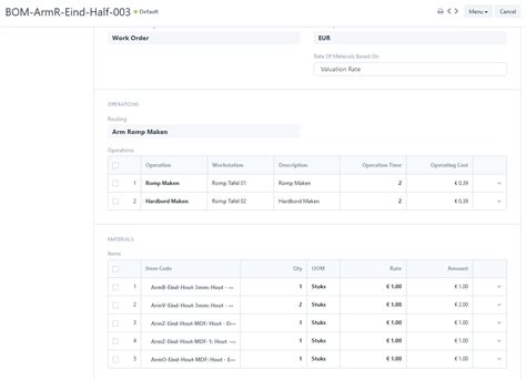 Creating Work Order For The Sub Assemblies Manufacturing Frappe Forum